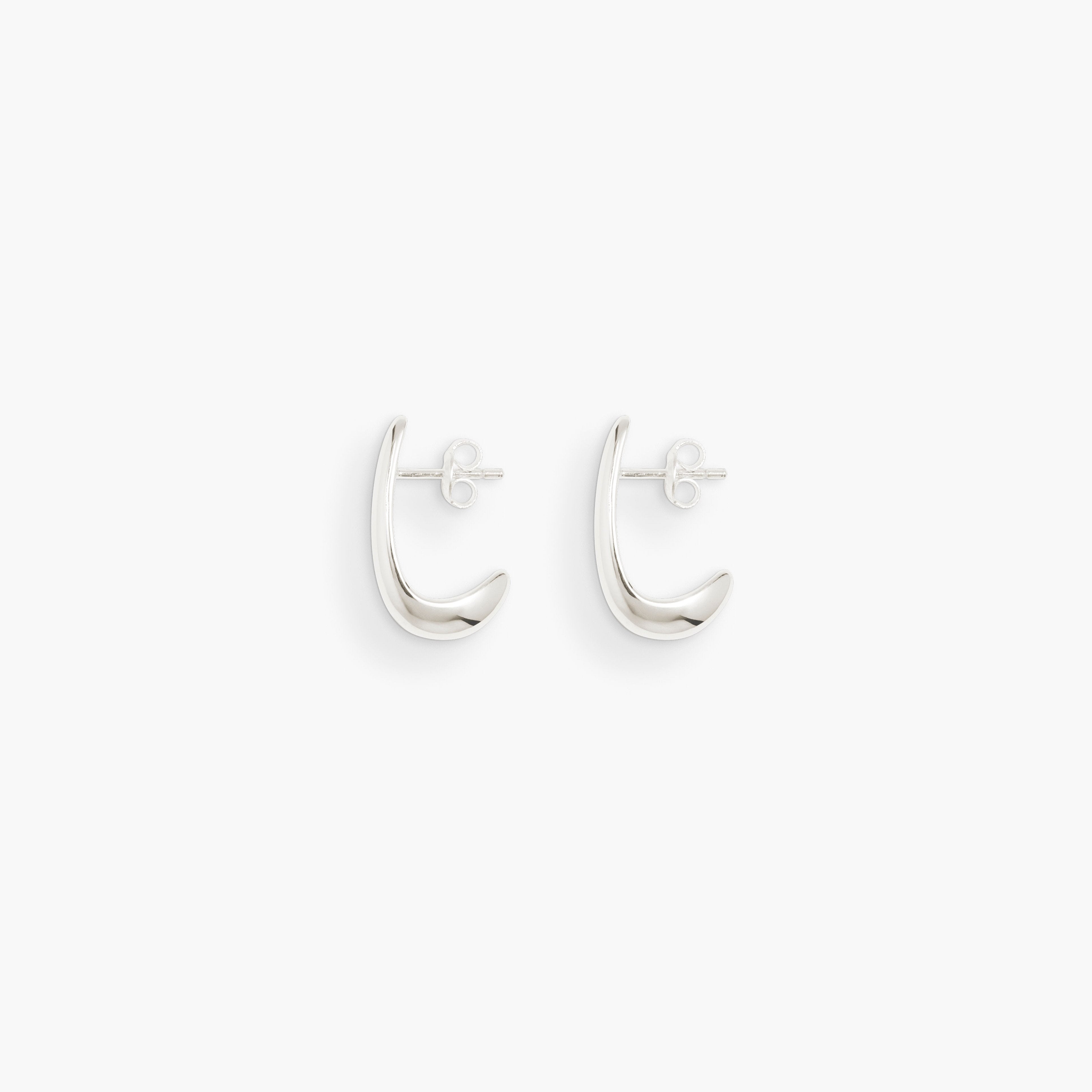 Dualism Sculptural Earrings - SILVER / RAGBAG (デュアリズム スカルプチャー イヤリング・ピアス - シルバー) / ラグバッグ - ICHI ...